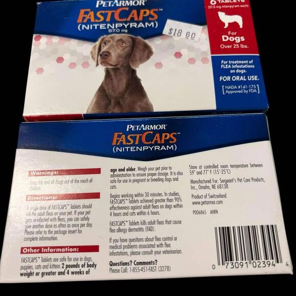 Dog | Pet Armor Fast Caps Oral Flea Treatment For Dogs Over 25 Lb 2 ...